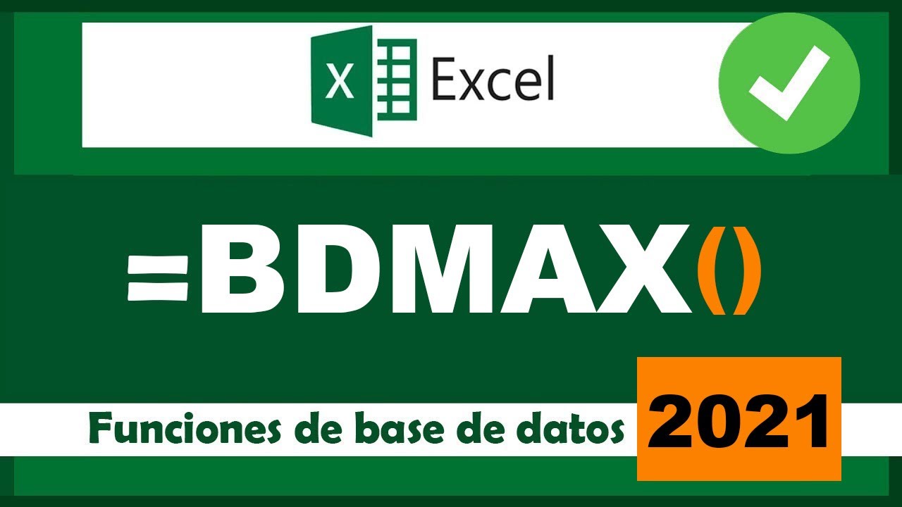 Función BDMAX en Excel