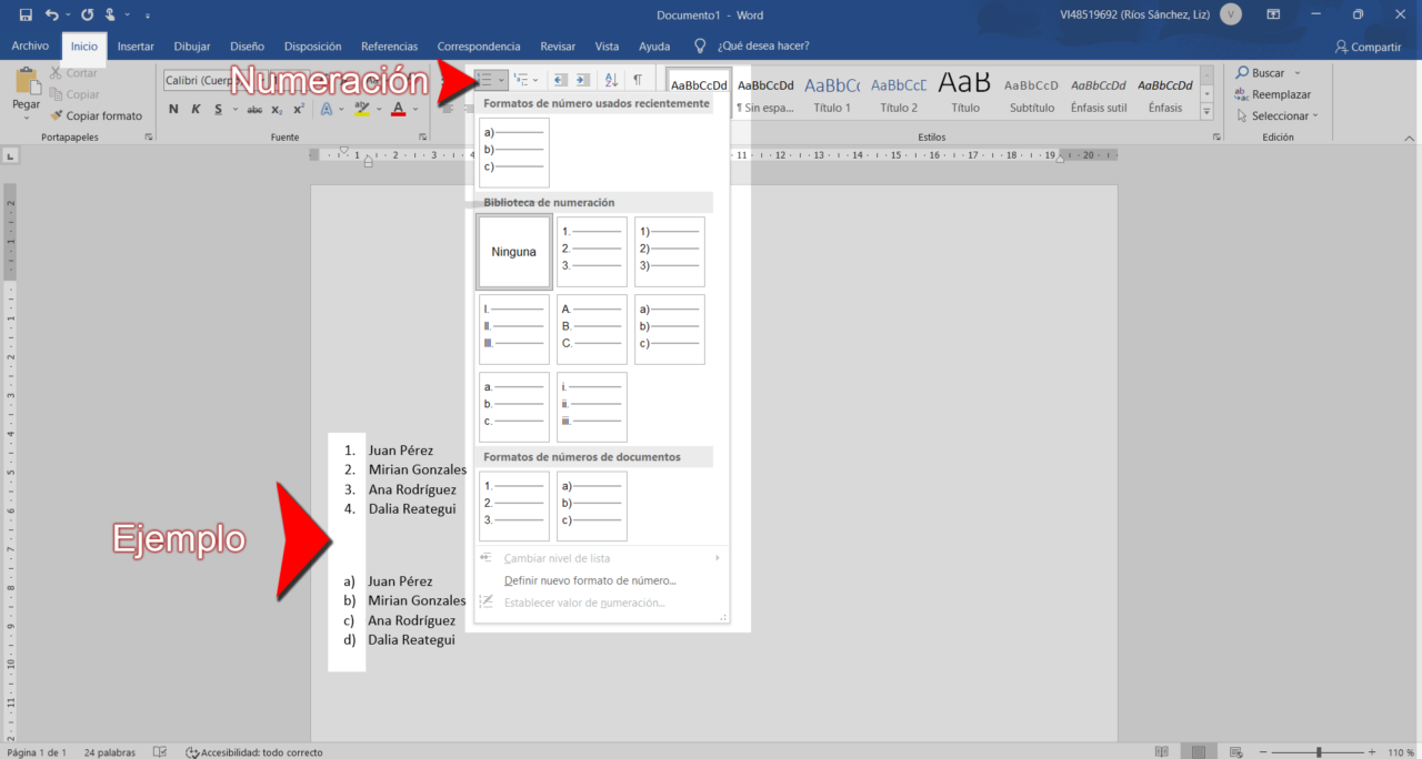 🚀Capítulo 06: Viñetas, lista numerada y lista multinivel en WORD