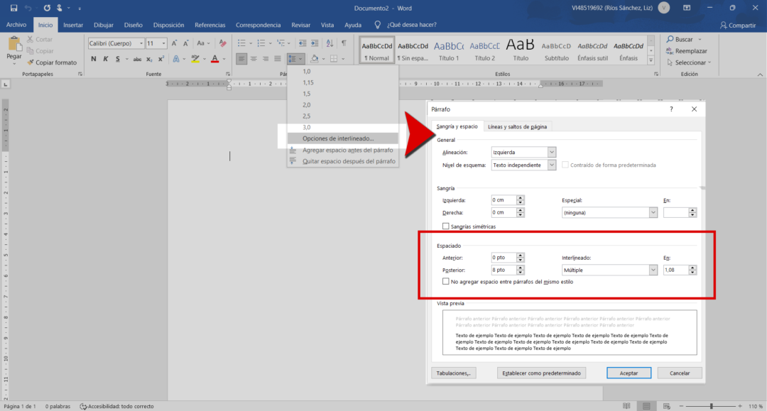 🏅Formatos para párrafos en Word (Espaciado y Sangría )
