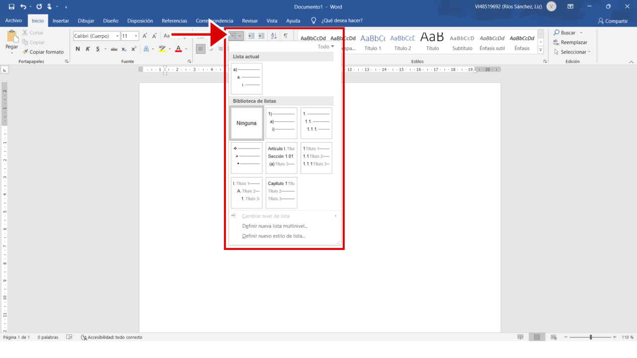 🚀Capítulo 06: Viñetas, lista numerada y lista multinivel en WORD