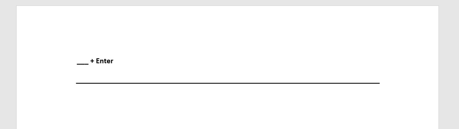 Como hacer líneas horizontales en Word