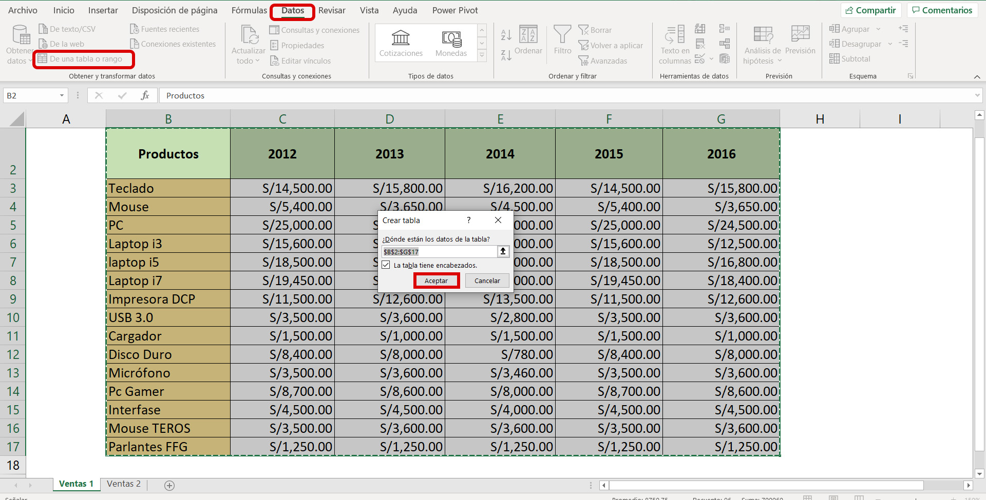 Administrar, combinar y anexar datos con Power Query