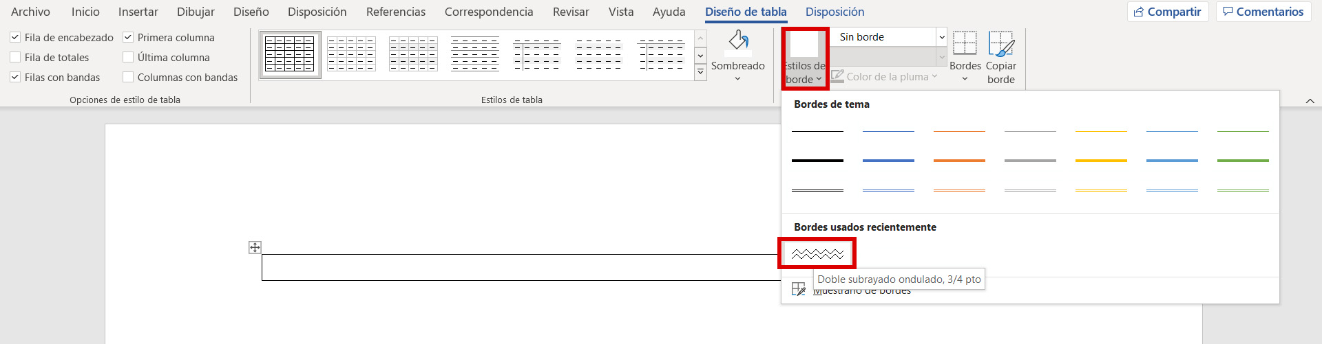 Como hacer líneas horizontales en Word