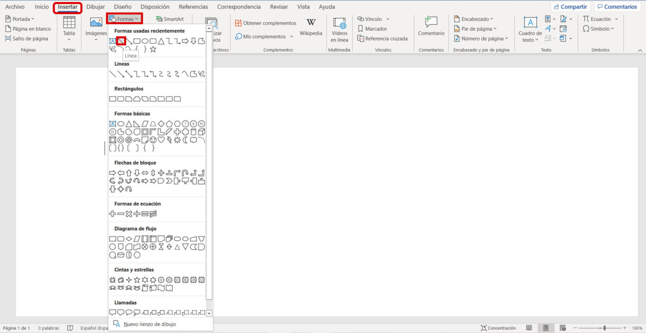 Como hacer líneas horizontales en Word