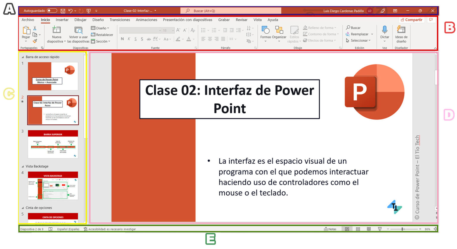 Interfaz de Power Point
