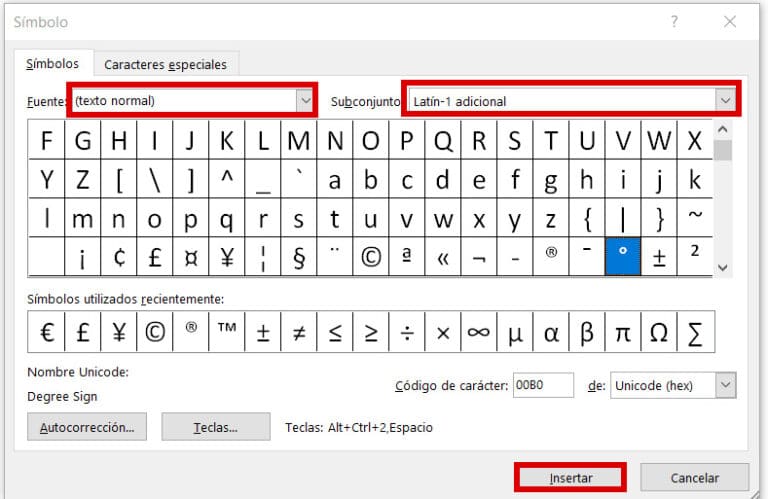 Cómo escribir el símbolo de Grados en cualquier teclado