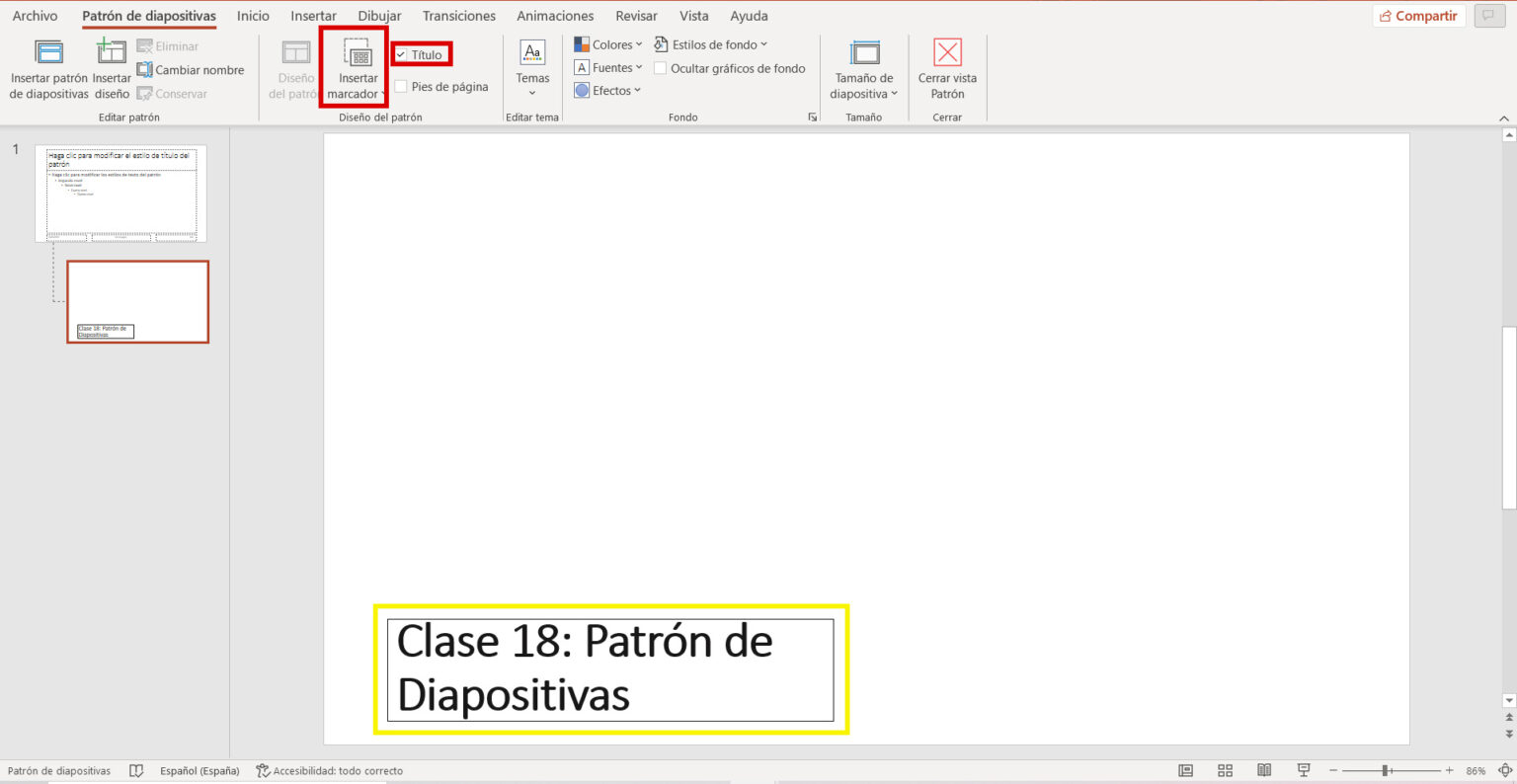 Cómo usar el Patrón de Diapositivas en PowerPoint