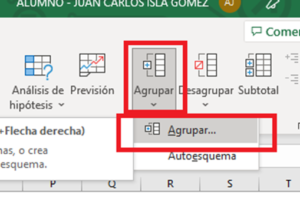 Agrupar filas en Excel