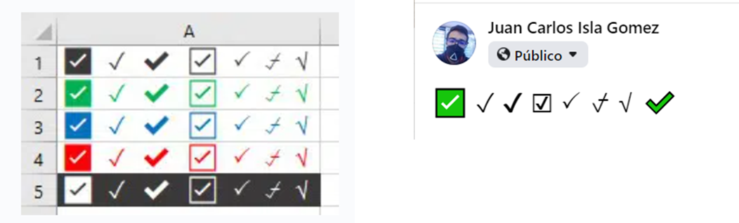 Como Poner El símbolo Check
