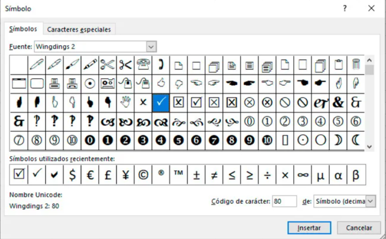 Como Poner El símbolo Check