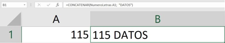 Como convertir de números a letras en Excel