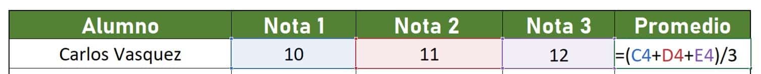 Como calcular el promedio en Excel