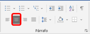 Como centrar un texto en Word