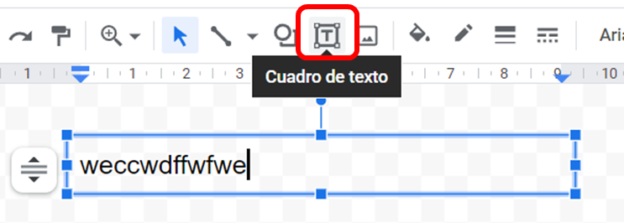 Cuadro de texto en Google Docs