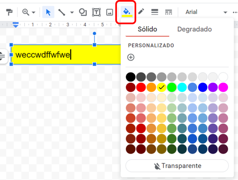 Cuadro de texto en Google Docs