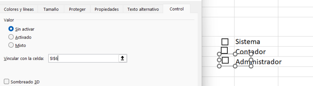 CheckBox con formato condicional en Excel ( Control de formulario: casillas)